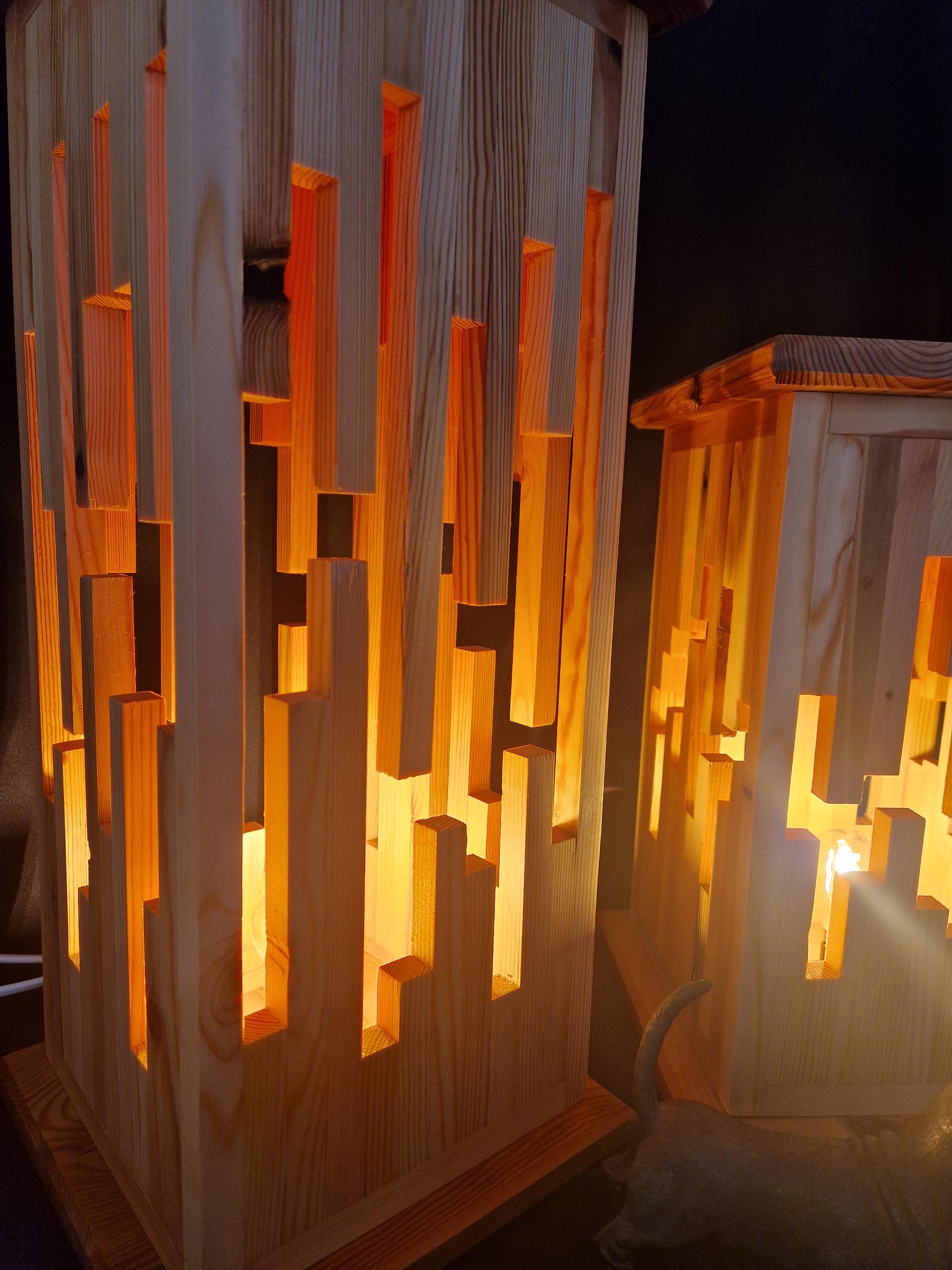 Wooden Lamps, Table Lamps, Side Lamps, Unique Wooden Lamps, Reclaimed ...