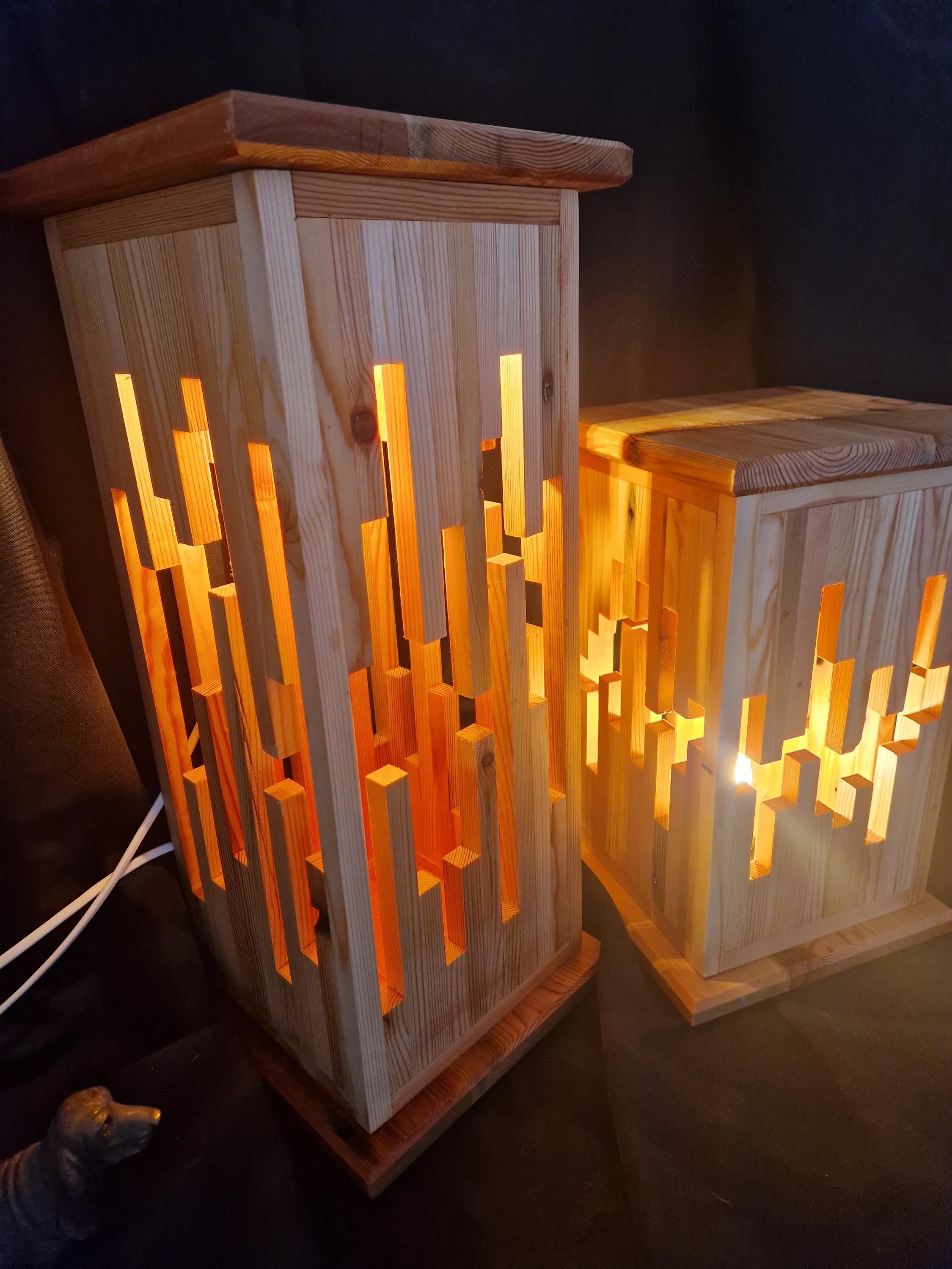 Wooden Lamps, Table Lamps, Side Lamps, Unique Wooden Lamps, Reclaimed ...