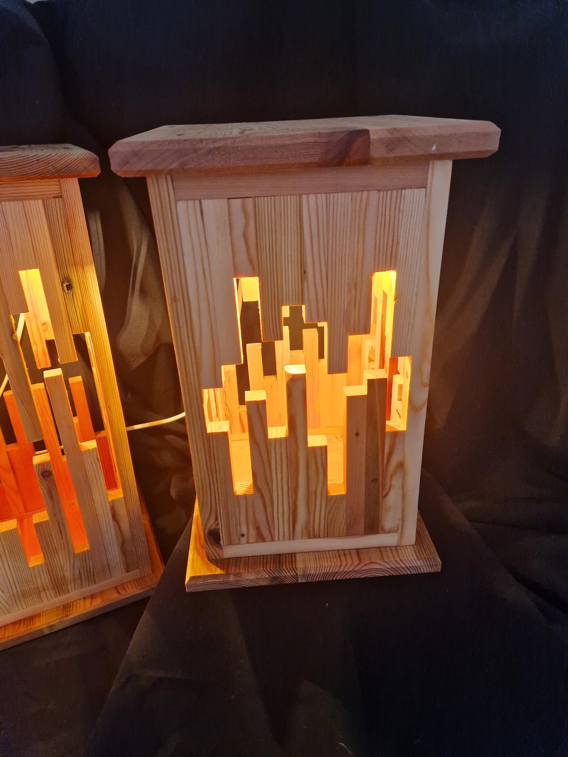 Wooden Lamps, Table Lamps, Side Lamps, Unique Wooden Lamps, Reclaimed ...