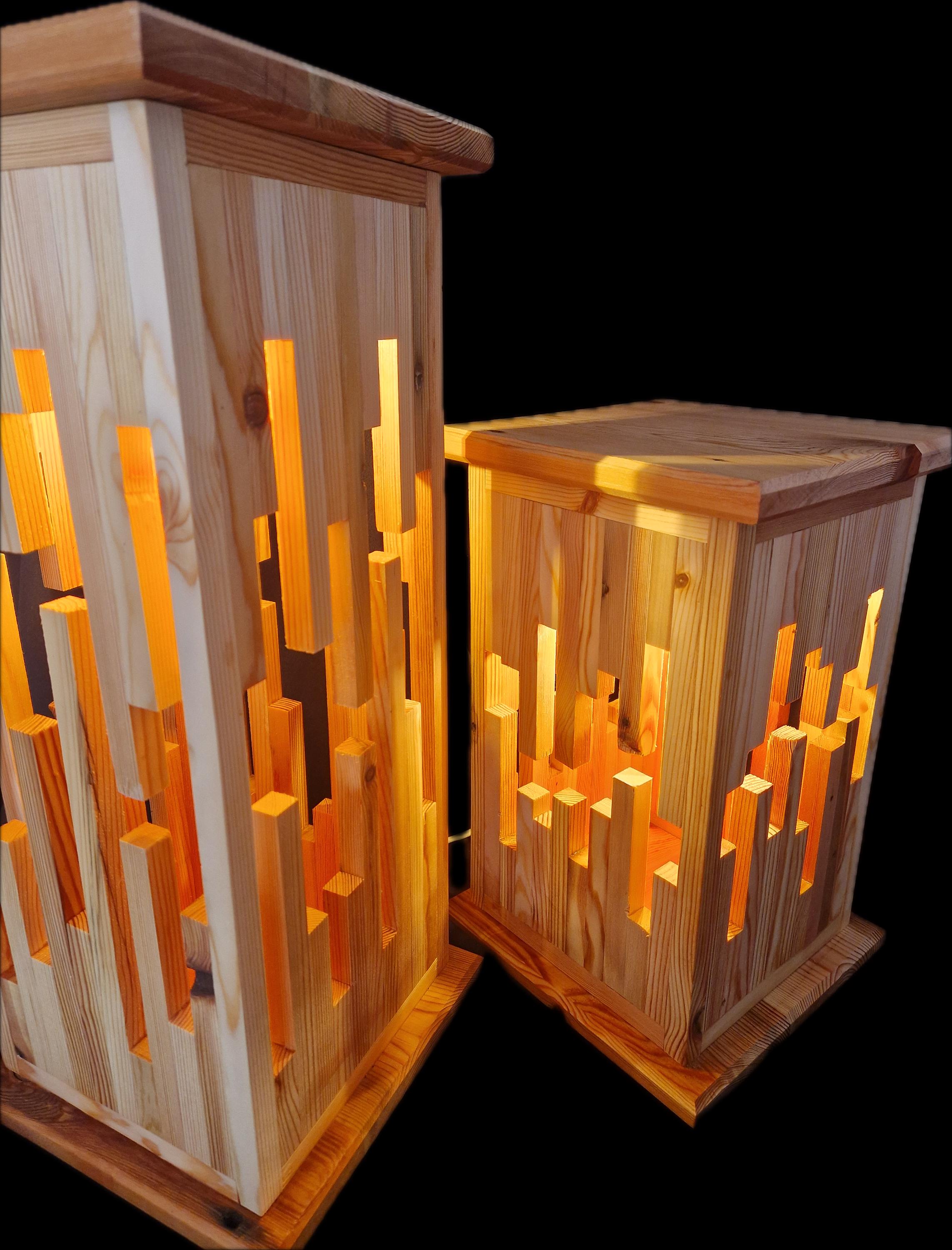 Wooden Lamps, Table Lamps, Side Lamps, Unique Wooden Lamps, Reclaimed ...