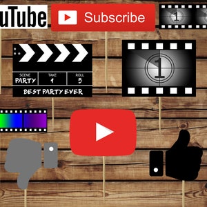 Youtube Photo Booth Props | INSTANT DOWNLOAD - Etsy