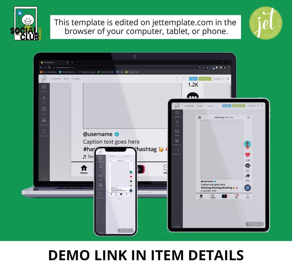 Tik Tok Selfie Frame Social Media Photo Booth Prop Editable - Etsy