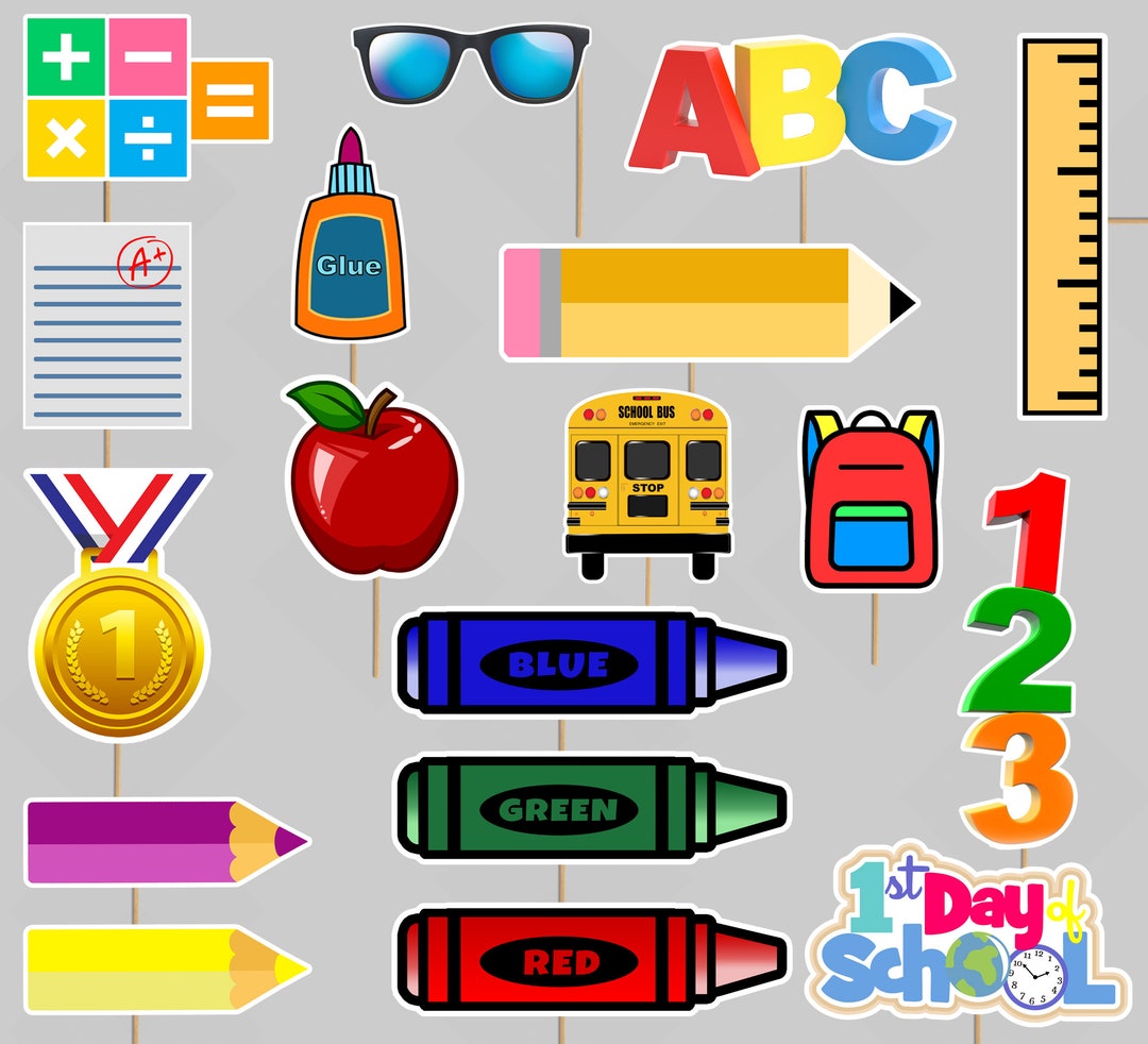 Back to School Photo Booth Props | INSTANT DOWNLOAD - Etsy