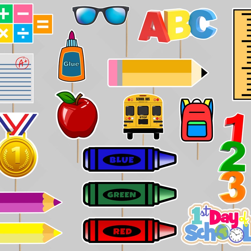 School Photo Props - Etsy