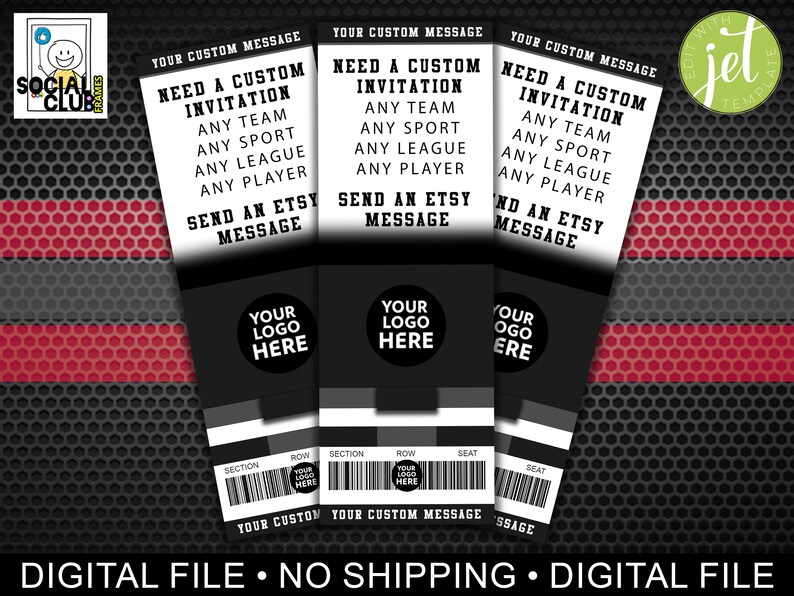 Houston Rockets Birthday Ticket Invitation | Editable Basketball Party ...