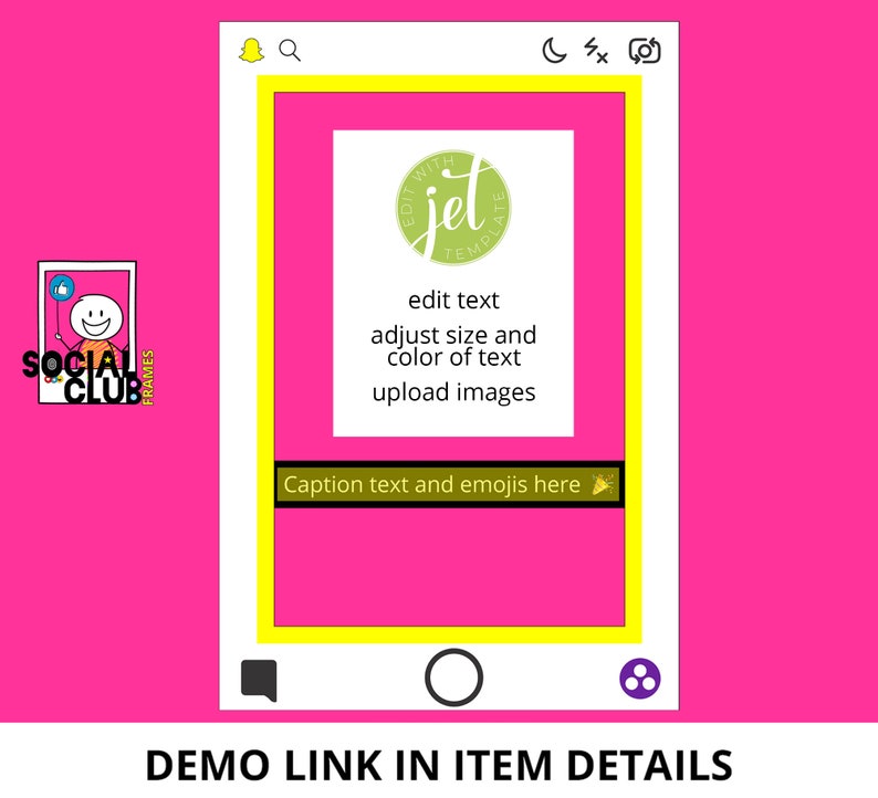 Customizable Snapchat Social Media Frame Prop - Etsy