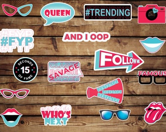 Youtube Photo Booth Props INSTANT DOWNLOAD | Etsy