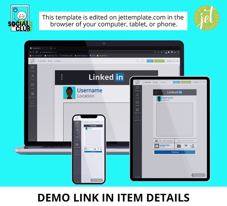 Linkedin Selfie Frame, Social Media Photo Booth Prop, Editable ...