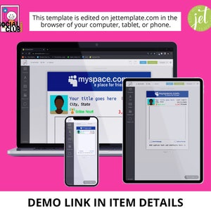 Myspace Selfie Frame, Social Media Photo Booth Prop, Editable ...