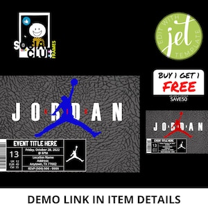 Jordan Birthday Invitation, Cement Invitation, Editable, Printable, Jet ...