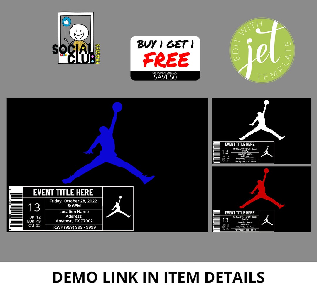 Jordan Birthday Invitation - Etsy