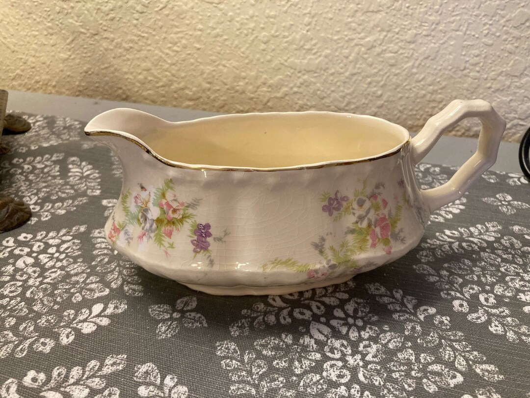 Vintage Crooksville China Floral Pattern Gravy Boat - Etsy