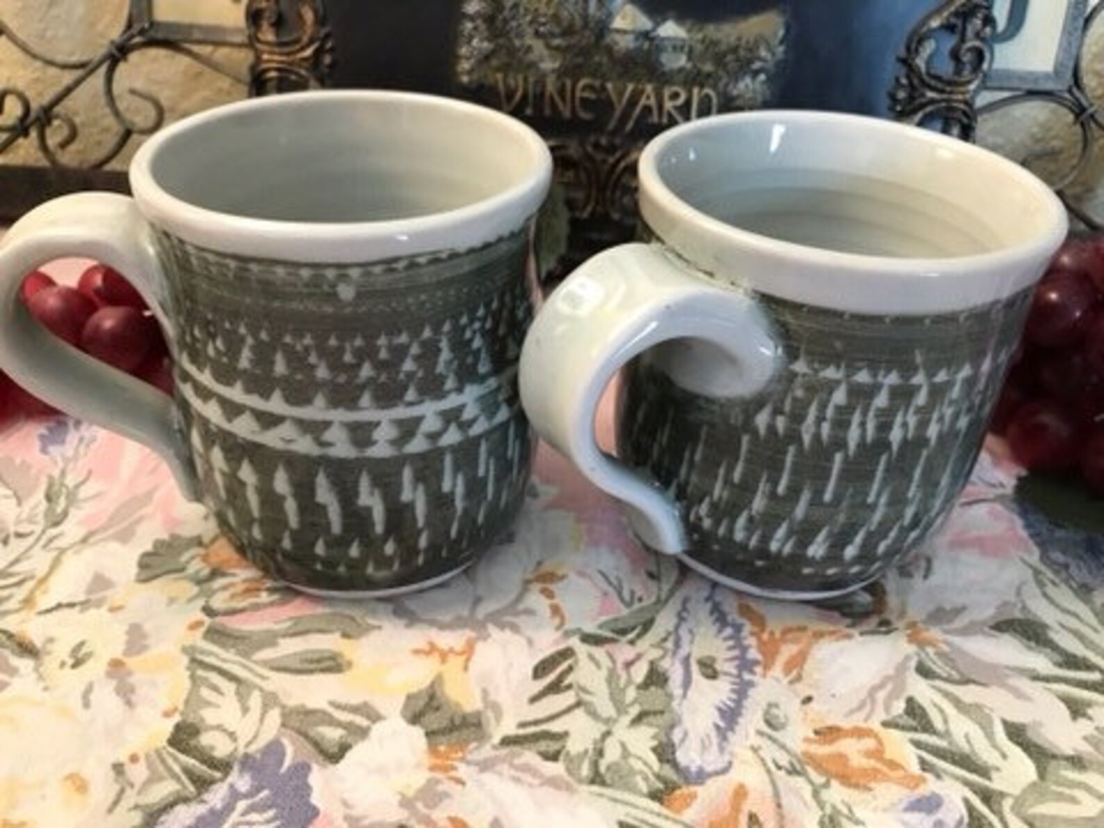 Pair of Hand Made Pottery Coffee Mugs - Etsy