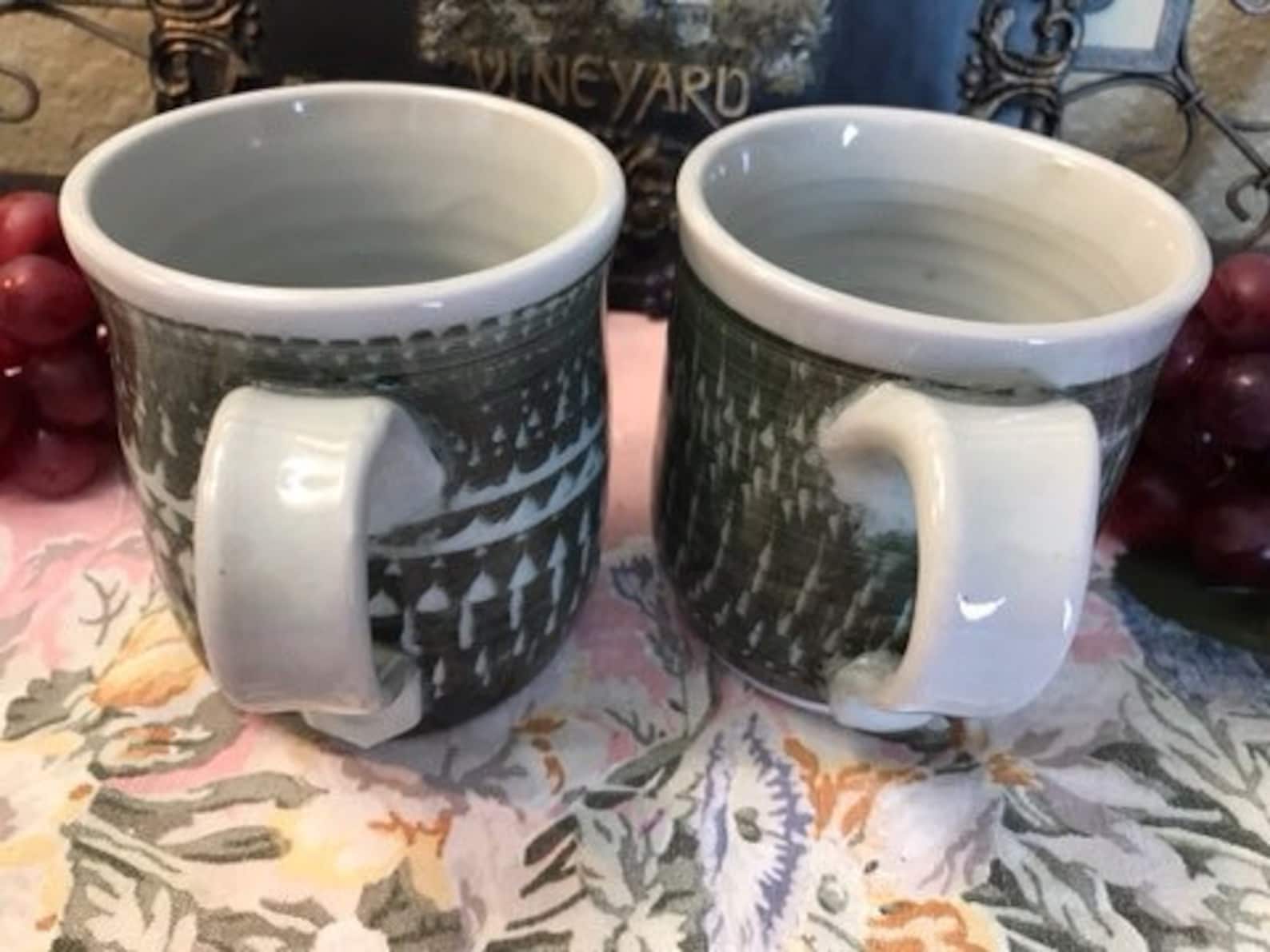 Pair of Hand Made Pottery Coffee Mugs - Etsy