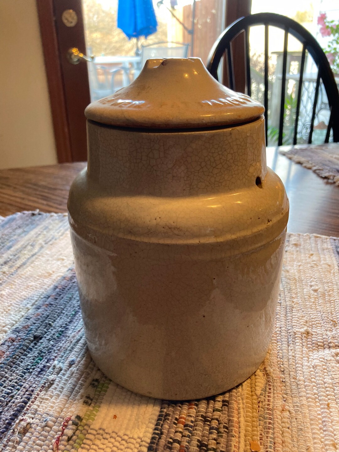 Antique Storage Crock Rustic Farmhouse Kitchen With Lid - Etsy