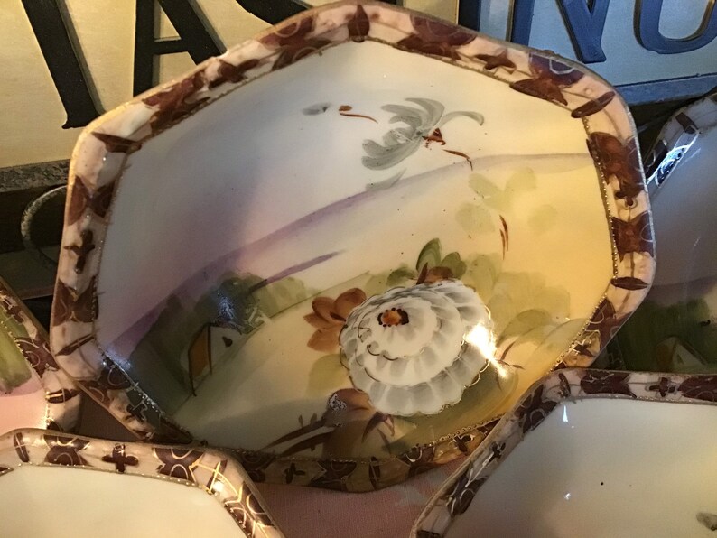 Antique JE OH China Nippon Nagoya Seito Set of Six Berry Bowls - Etsy