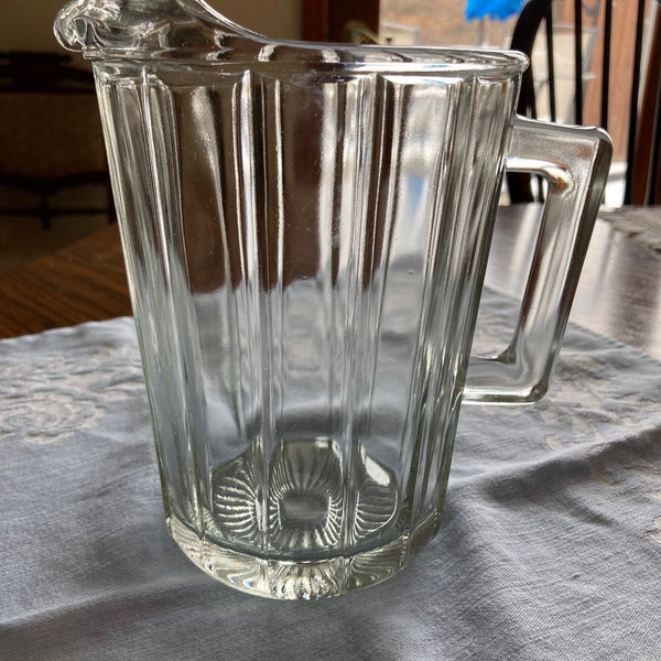 Heavy Glass Pitcher - Etsy