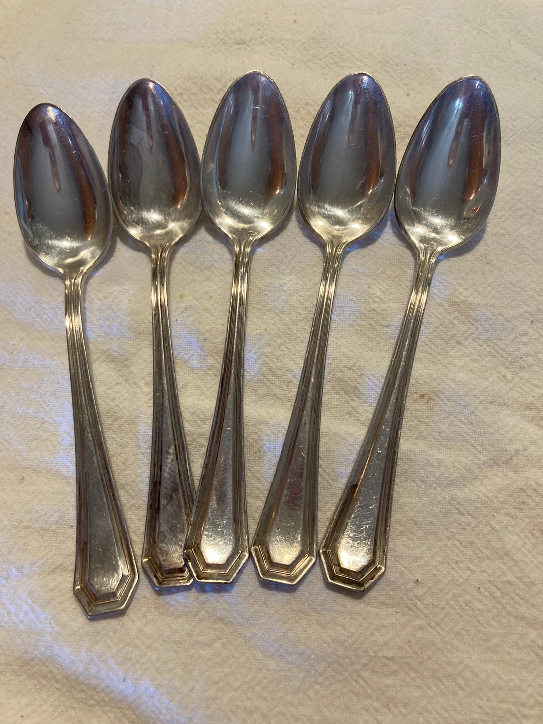 Set of 5 Associated Silver Co. Pretty Teaspoons - Etsy