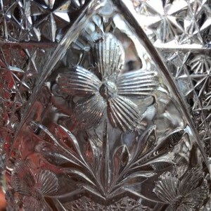 Early American Pattern Glass EAPG Pitcher Heavily Patterned With Vase ...