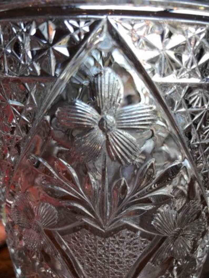 Early American Pattern Glass EAPG Pitcher Heavily Patterned - Etsy