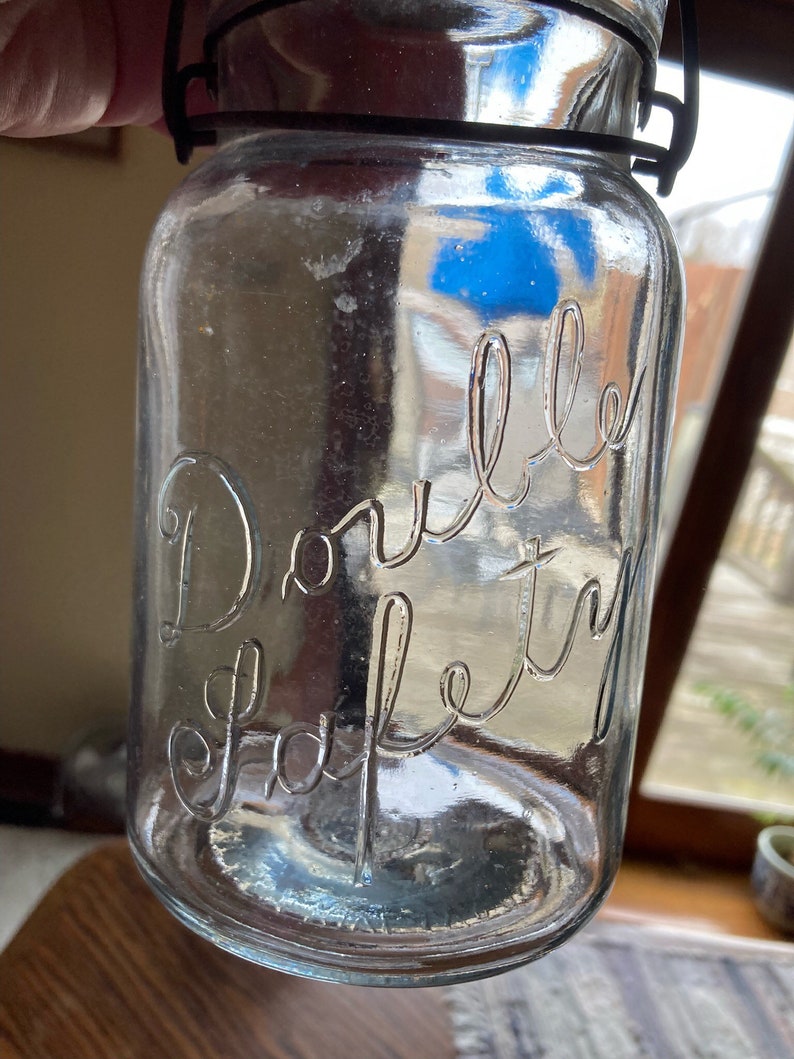Older Vintage Quart Double Safety Canning Jar Smalley Kivlan & - Etsy