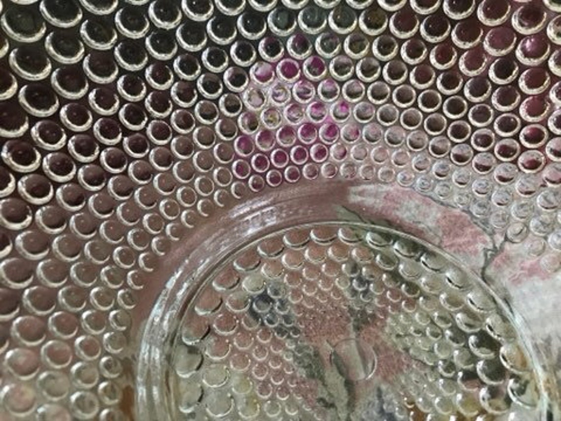 Rare Vintage Fenton Clear Glass Hobnail Centerpiece Bowl - Etsy