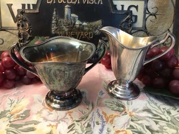 Vintage EPNS Silverplate Cream and Sugar Pennsylvania Silver - Etsy