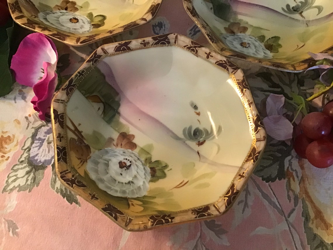 Antique JE OH China Nippon Nagoya Seito Set of Six Berry Bowls - Etsy