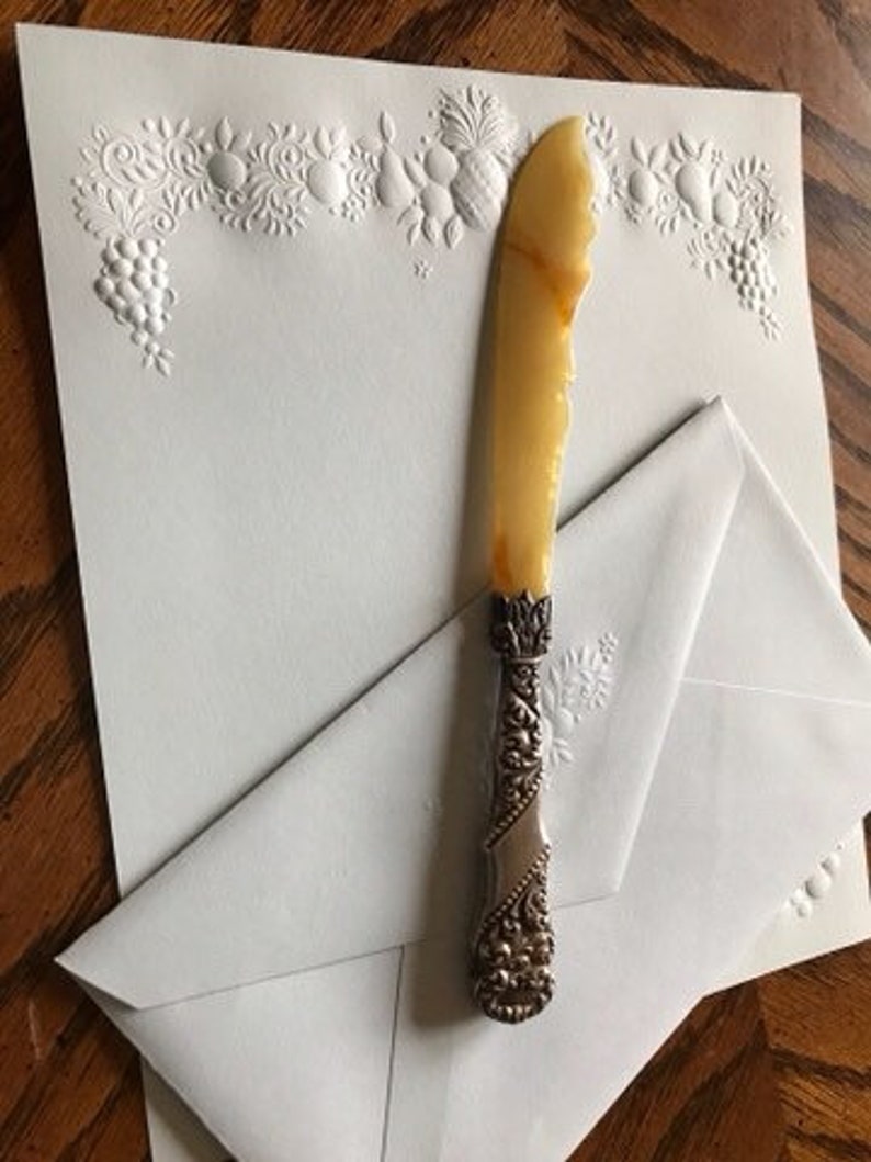 Beautiful Vintage Sterling Silver Handle Bakelite Blade Letter - Etsy