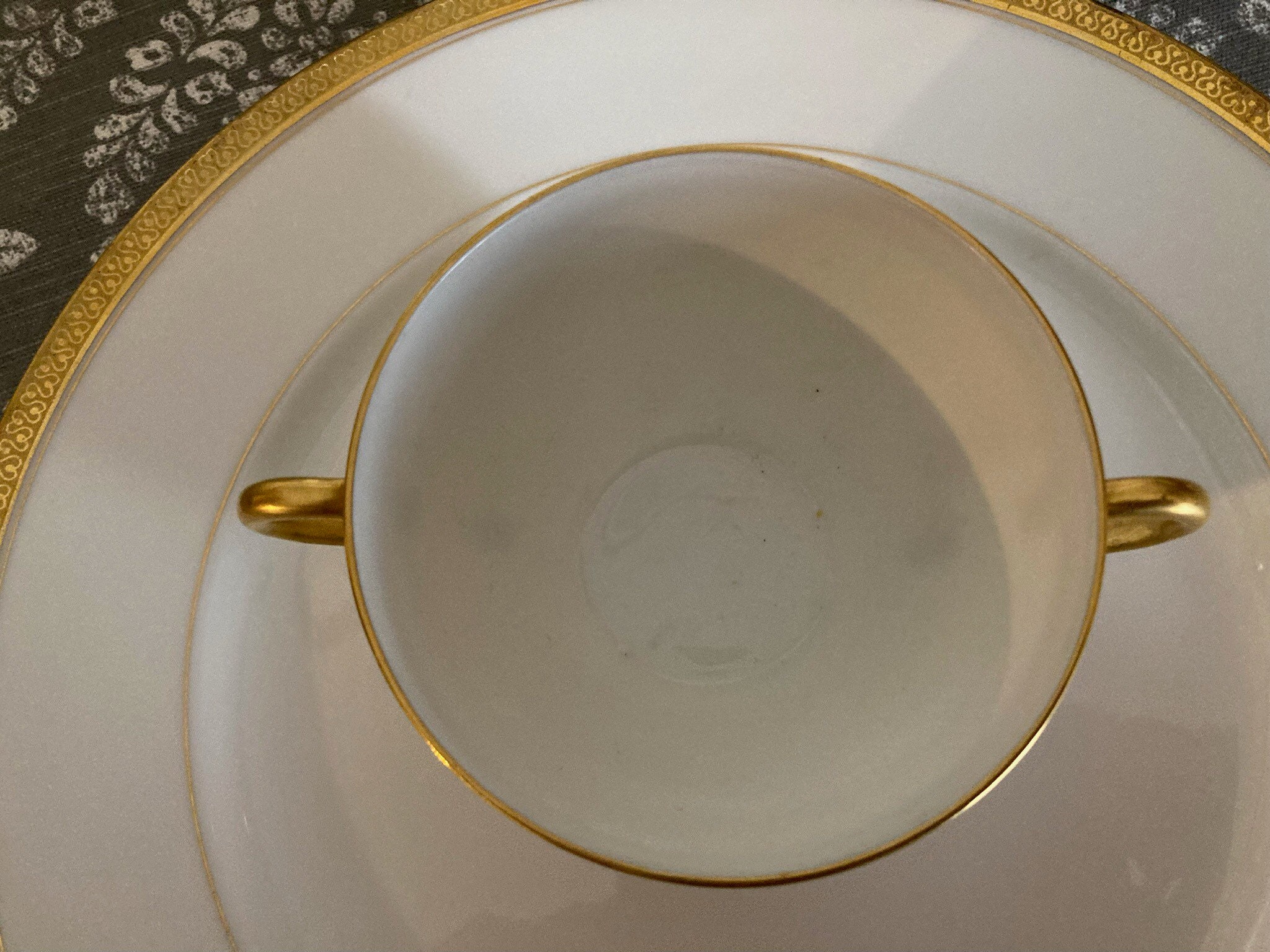 W. Guerin & Co GOA Limoges France Gold Rimmed Dinner Plates and Cup - Etsy