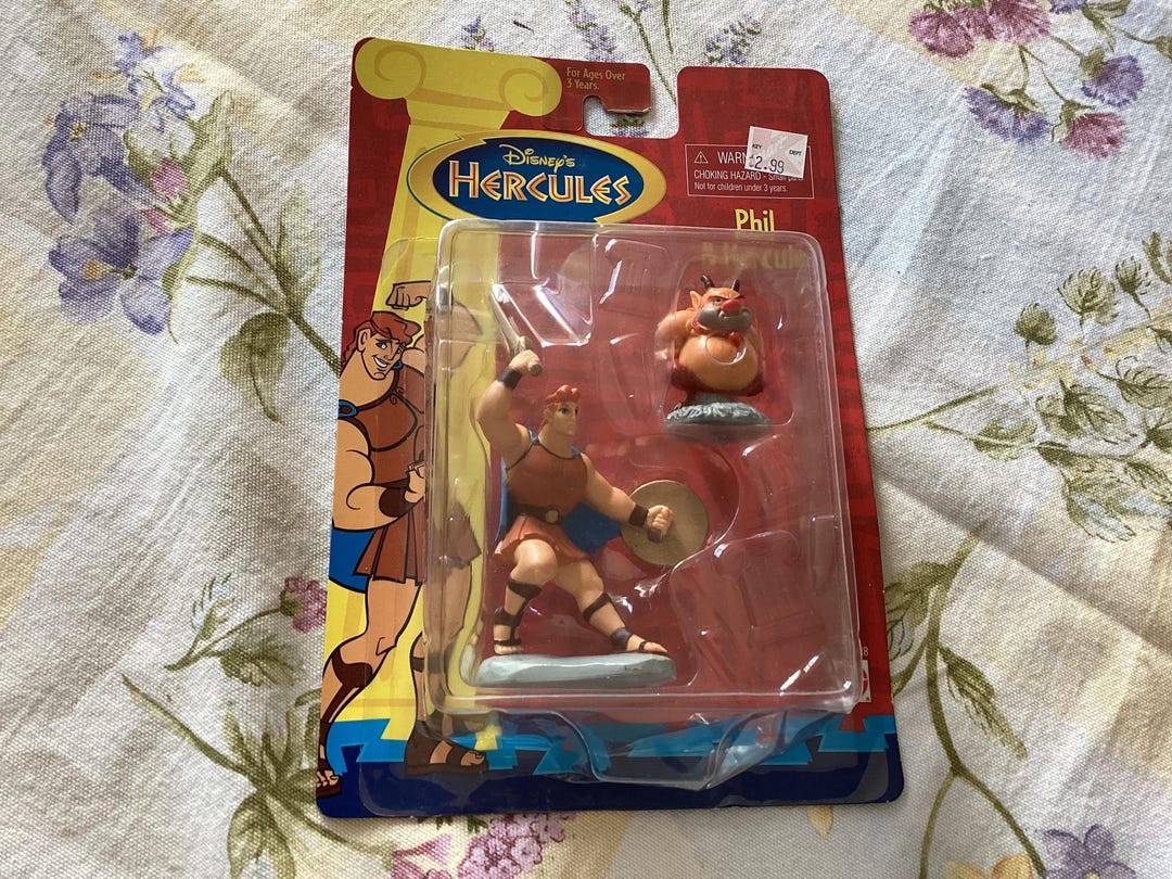 Vintage 1997 Disney Hercules & Phil Action Figures - Original Packaging ...