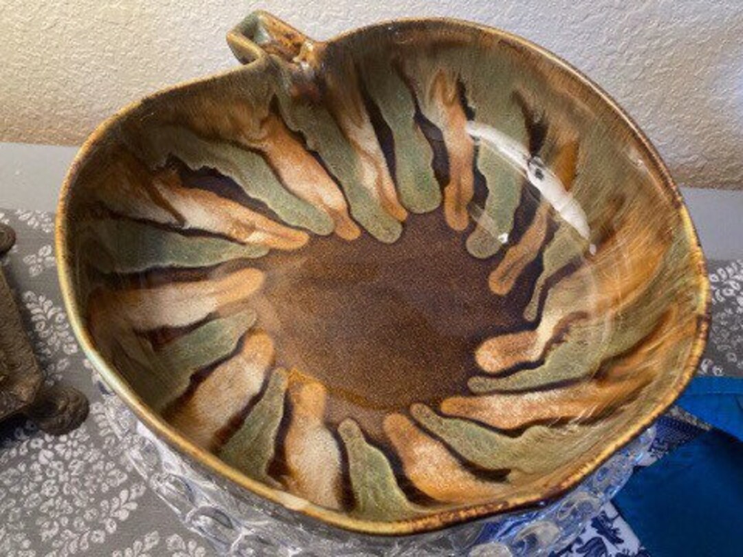 Mid Century Americana Drip-ware Pottery Bowl Dryden Hot - Etsy