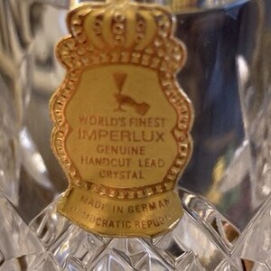World’s Finest IMPERLUX Genuine Handcut Lead Crystal German Democratic ...