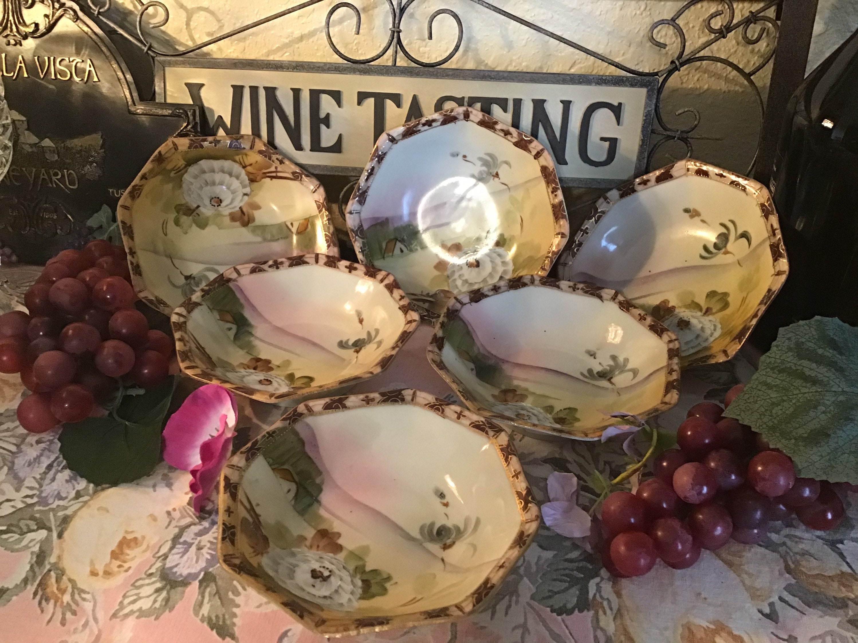 Antique JE OH China Nippon Nagoya Seito Set of Six Berry Bowls - Etsy