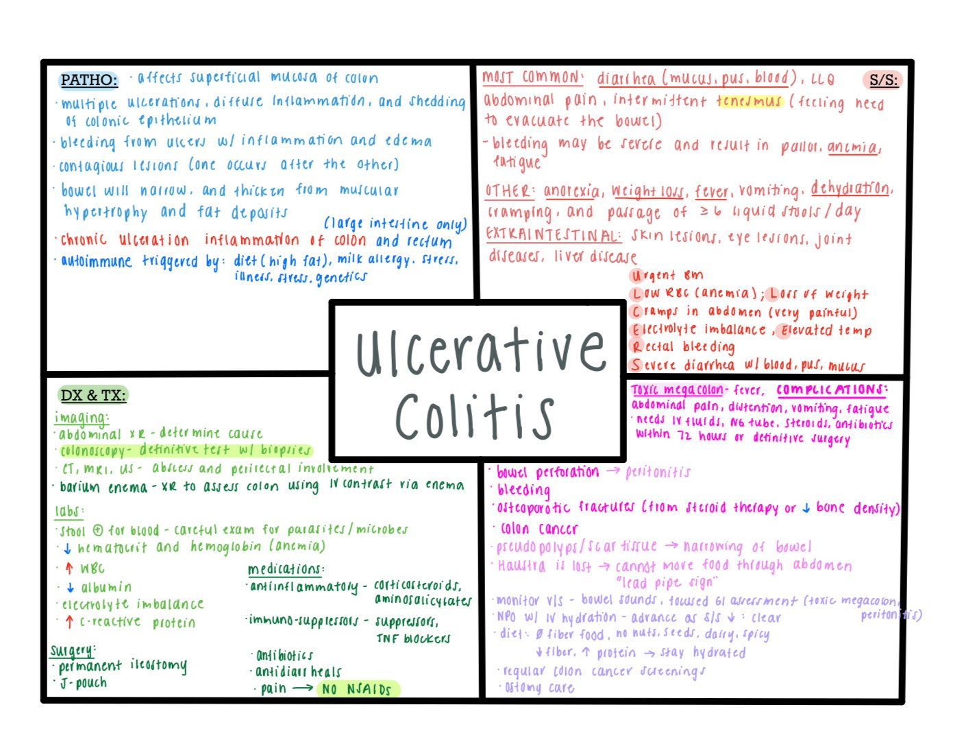 Gastrointestinal Disorders - Nursing School Notes! - Etsy