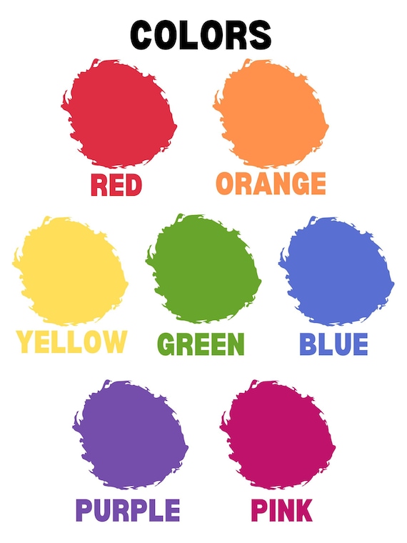 Primary Color Chart With Names