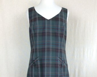 Green plaid dress | Etsy