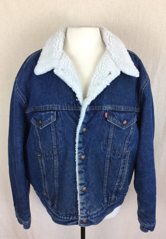 Vintage Levi's Shearling Jacket // 1970s 80s sherpa l… - Gem