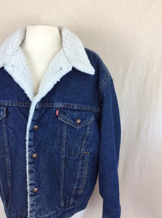 Vintage Levi's Shearling Jacket // 1970s 80s sherpa l… - Gem