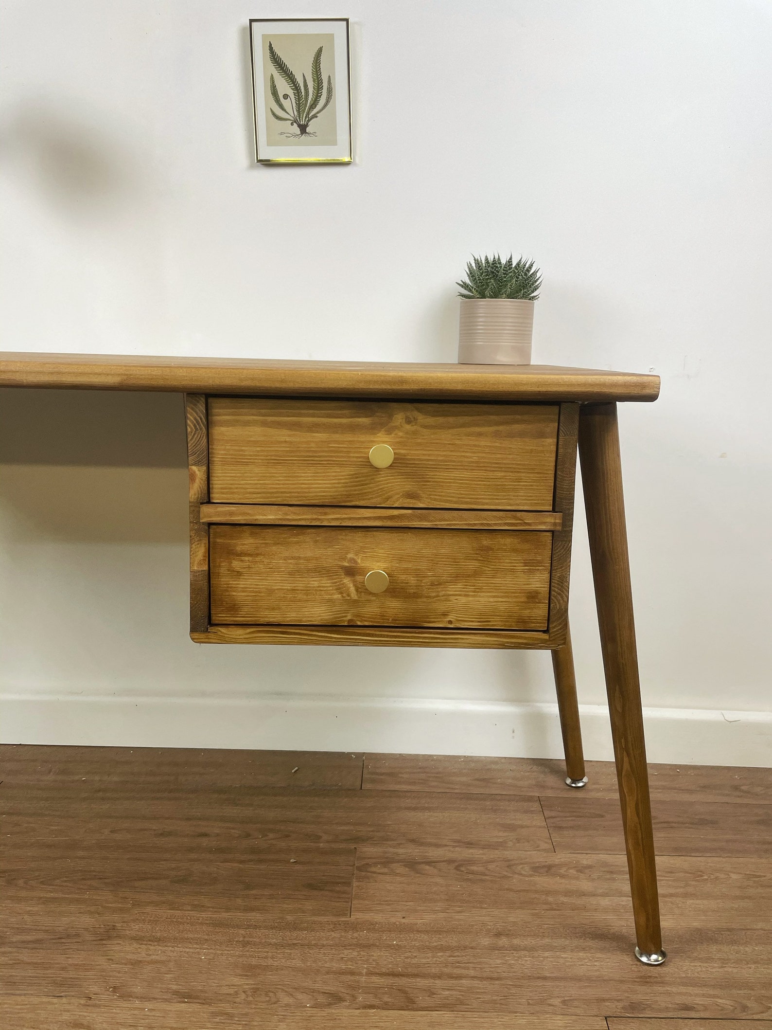 Bespoke Handmade Wooden Table / Computer Desk With Double Pullout ...