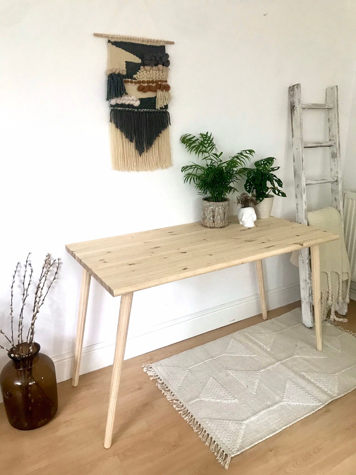 Bespoke Handmade Wooden Table / Desk. 120 X 60 Tapered Wood | Etsy