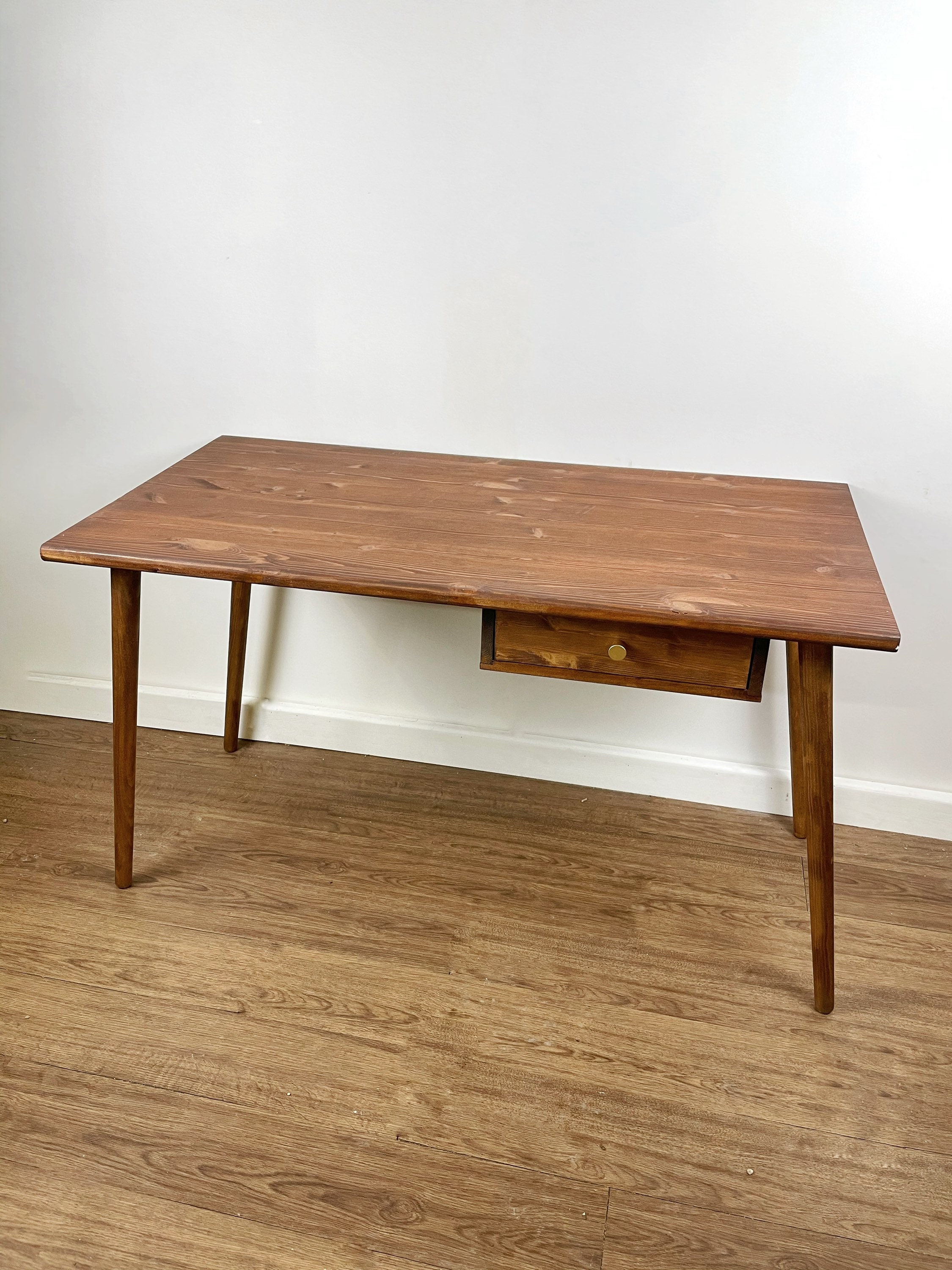 Bespoke handmade wooden table / computer desk with pullout | Etsy