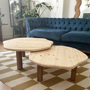 Wavey Nesting Coffee Table, Round, Curve, Wave, Natural, Organic Shape ...