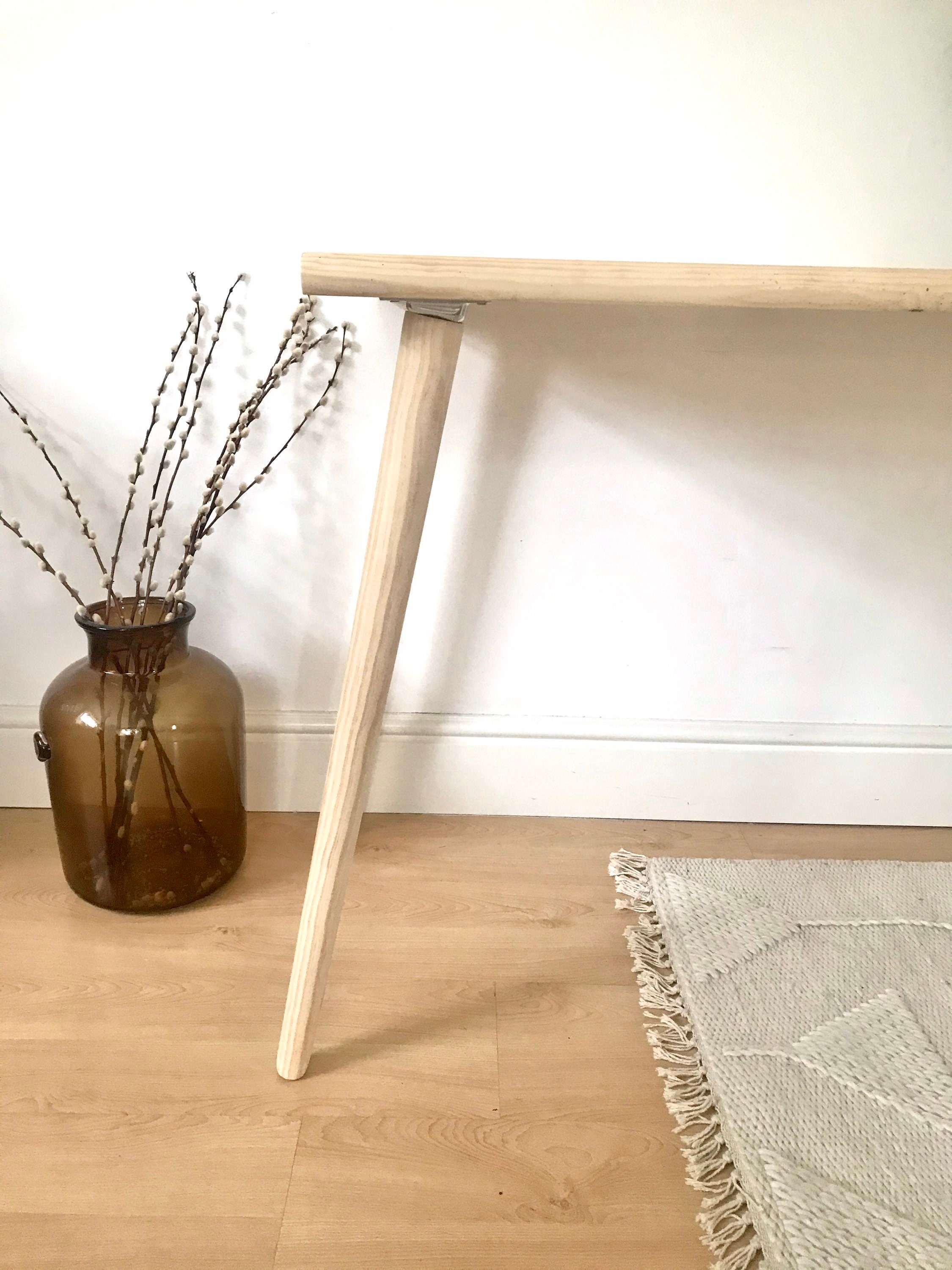 Bespoke handmade wooden table / desk. 120 x 60 tapered wood | Etsy