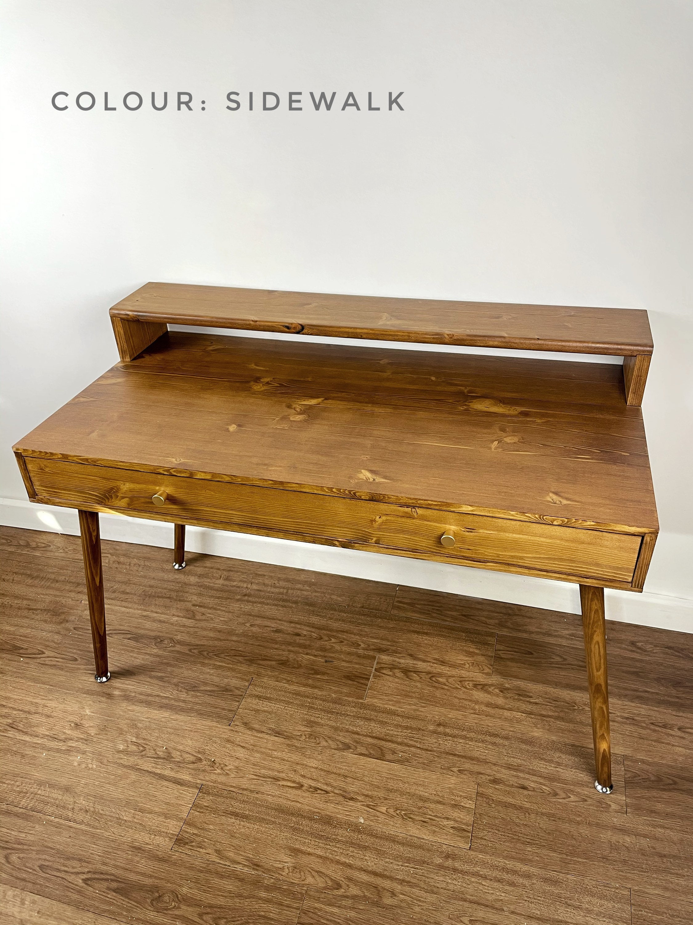 Bespoke handmade wooden table / desk. 120 x 60cm tapered | Etsy