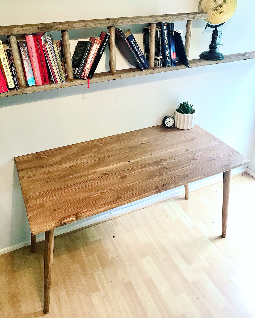 Bespoke Handmade Wooden Table / Desk. 120 X 60, Tapered Wood Legs ...