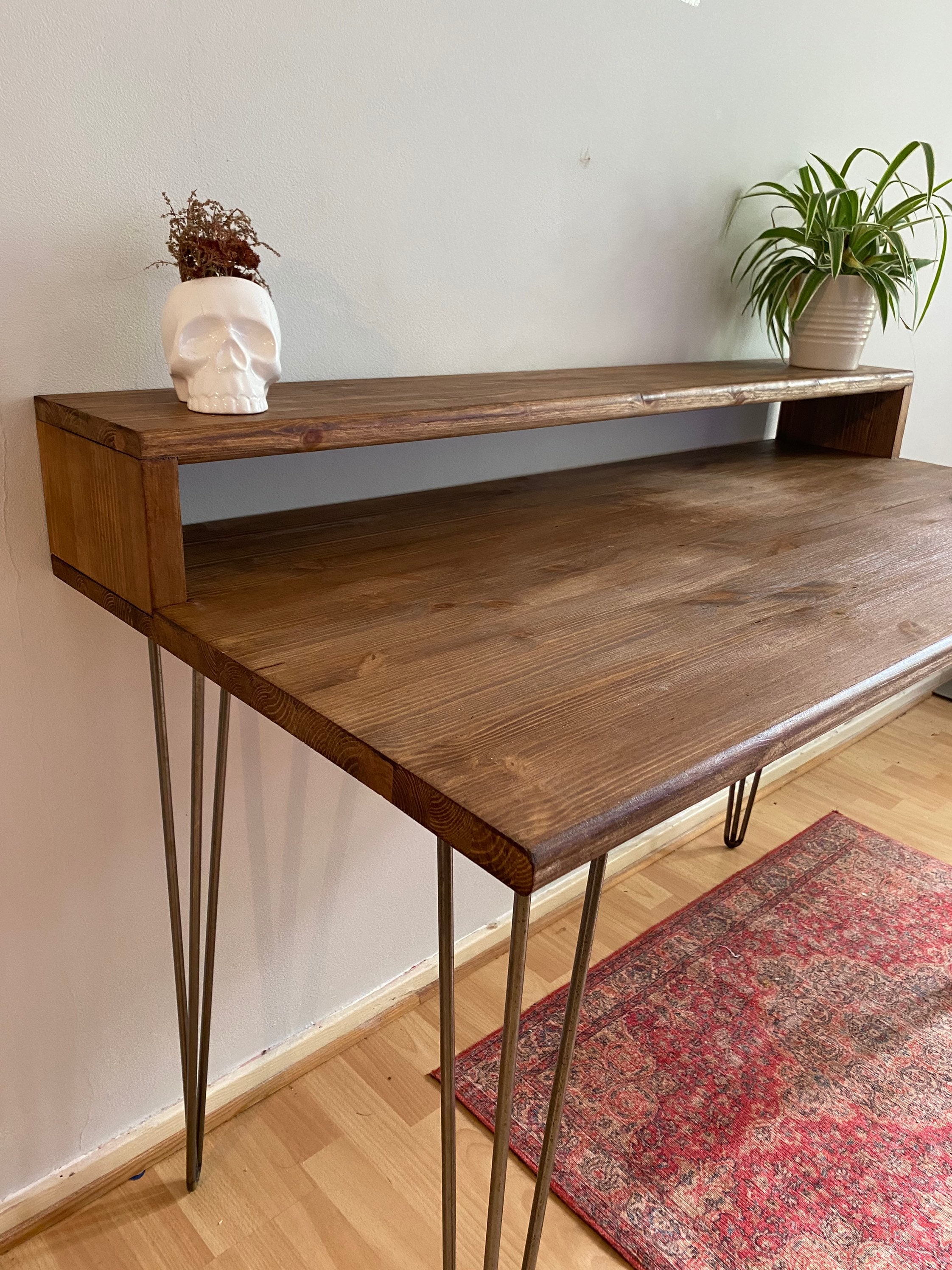 Bespoke handmade wooden table / desk. 120 x 60cm Industrial | Etsy