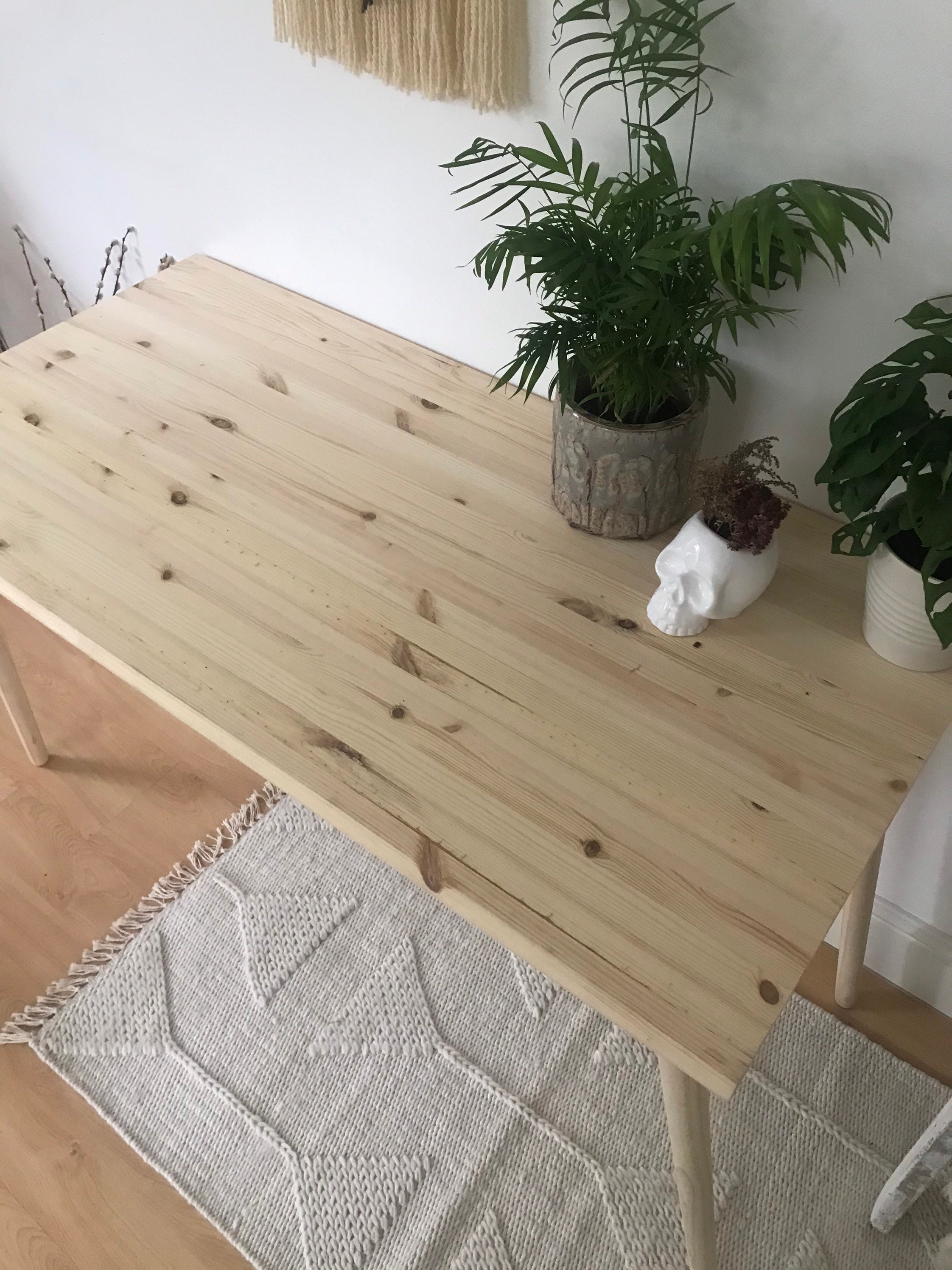 Bespoke handmade wooden table / desk. 120 x 60 tapered wood | Etsy