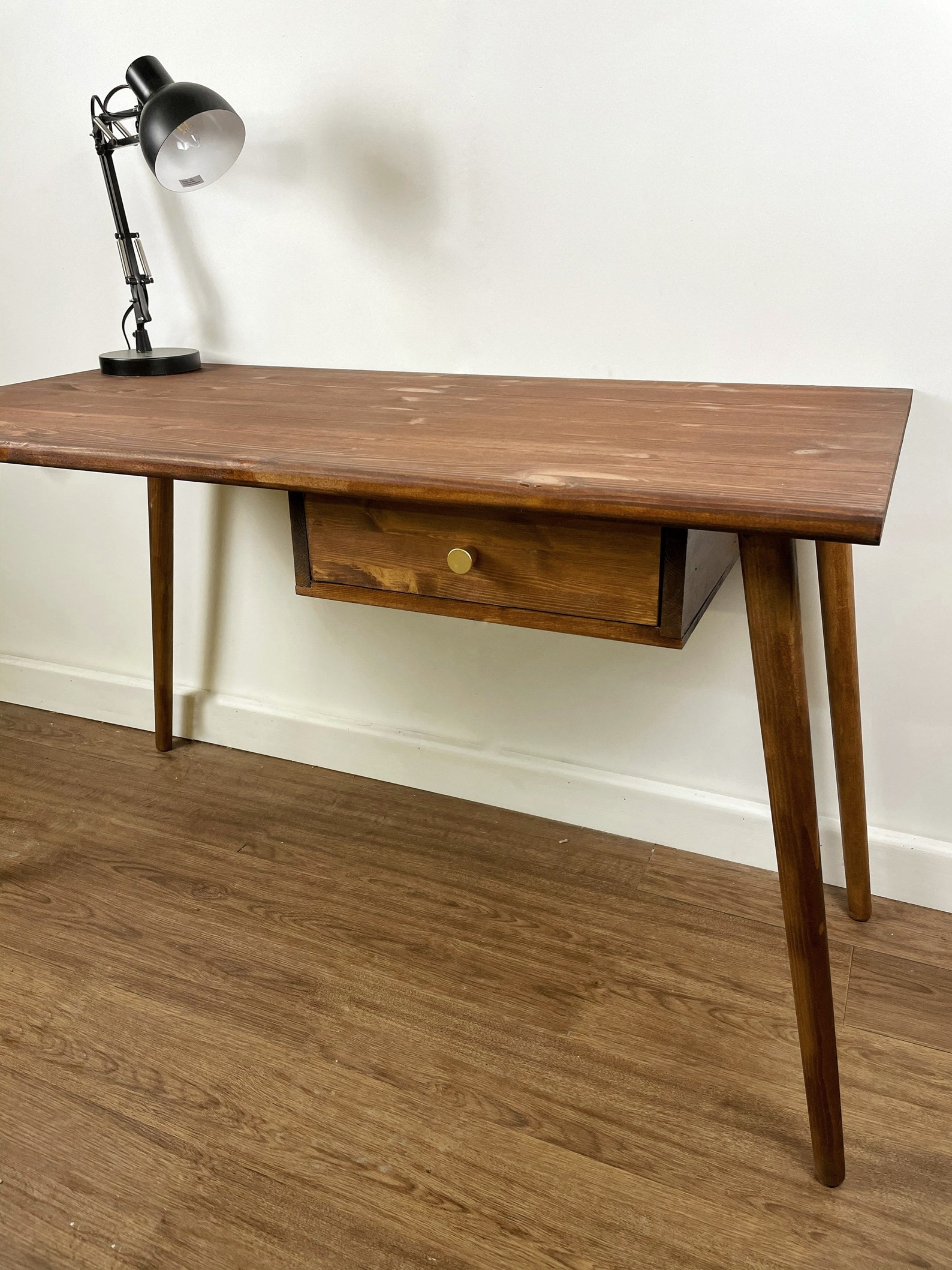 Bespoke Handmade Wooden Table / Computer Desk With Pullout Drawer 120 X ...