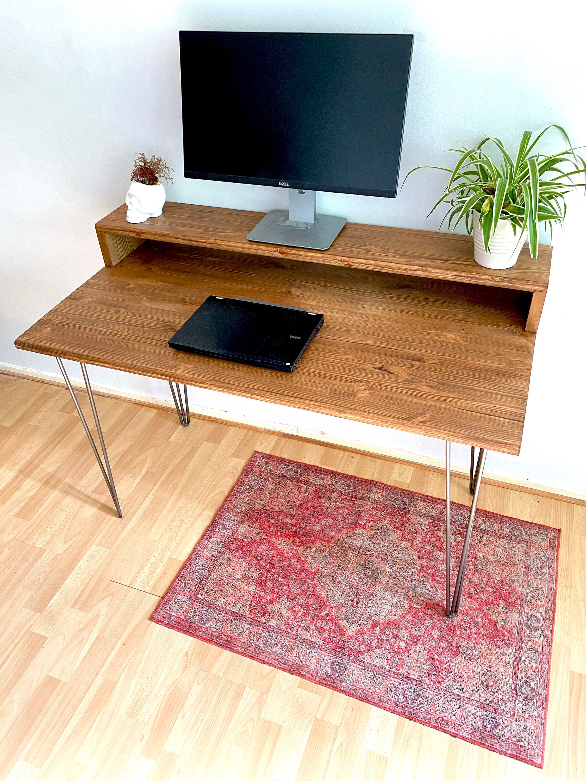 Bespoke Handmade Wooden Table / Desk. 120 X 60cm Industrial, Hairpin ...